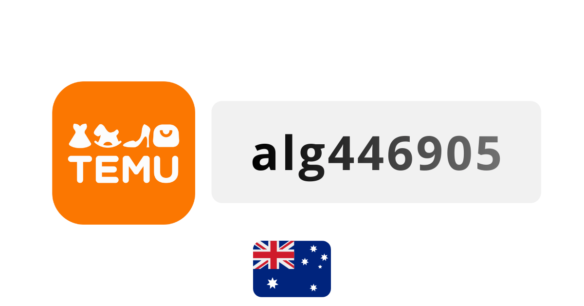 TEMU Australia Coupon Code: alg446905